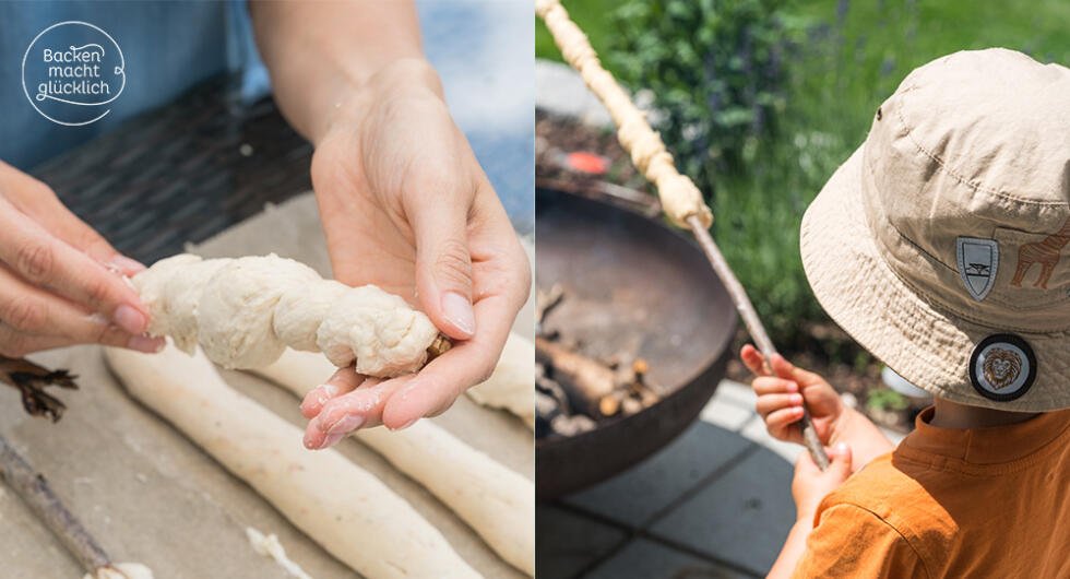 Einfaches Stockbrot-Rezept | Backen macht glücklich