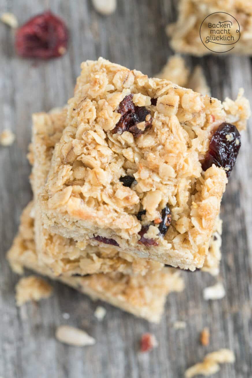 Energieriegel selbermachen (Flapjacks) | Backen macht glücklich
