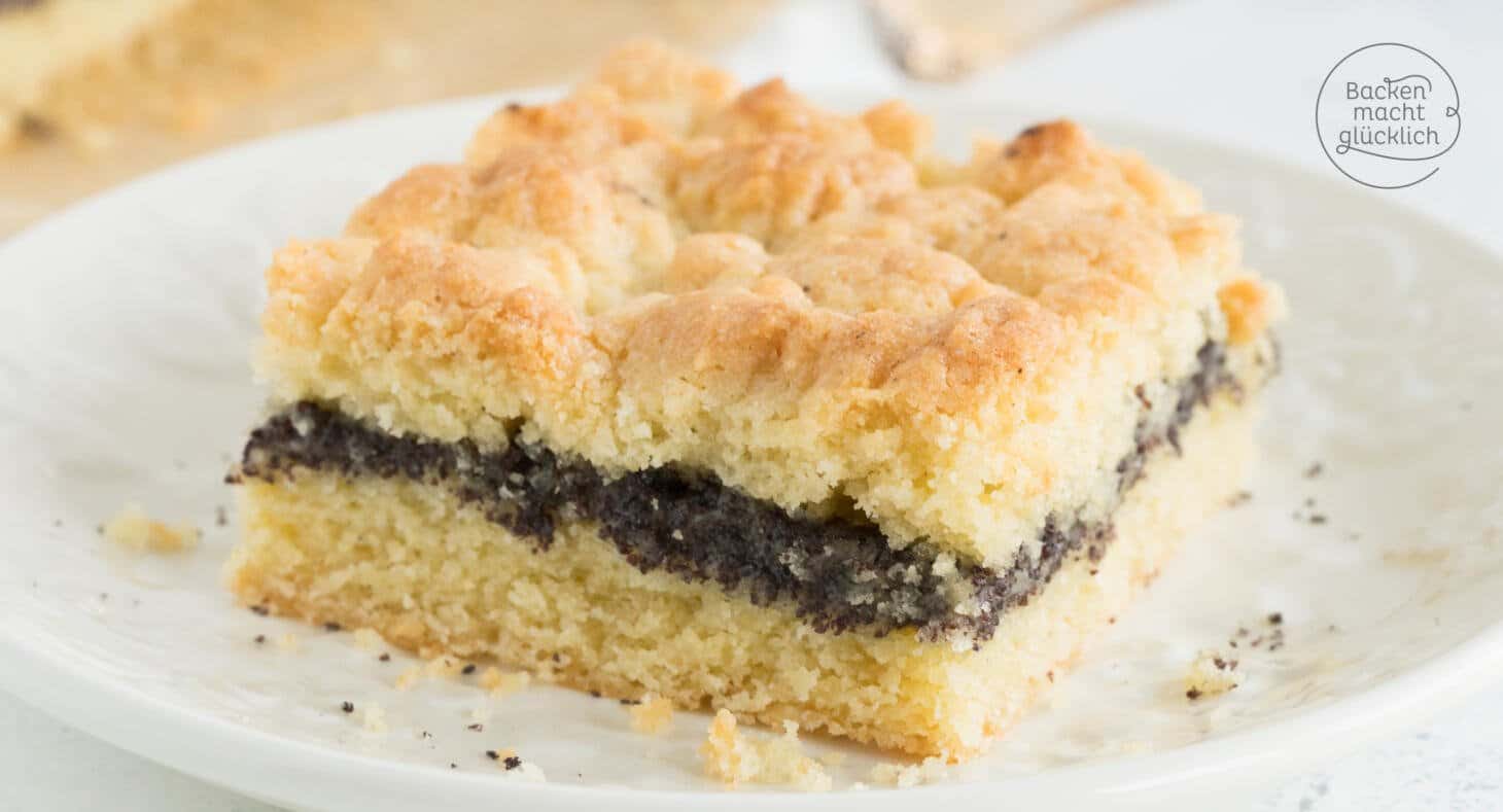 Schneller Mohnkuchen mit Pudding | Backen macht glücklich