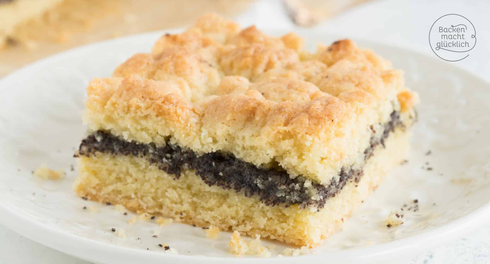 Schneller Mohnkuchen mit Pudding | Backen macht glücklich
