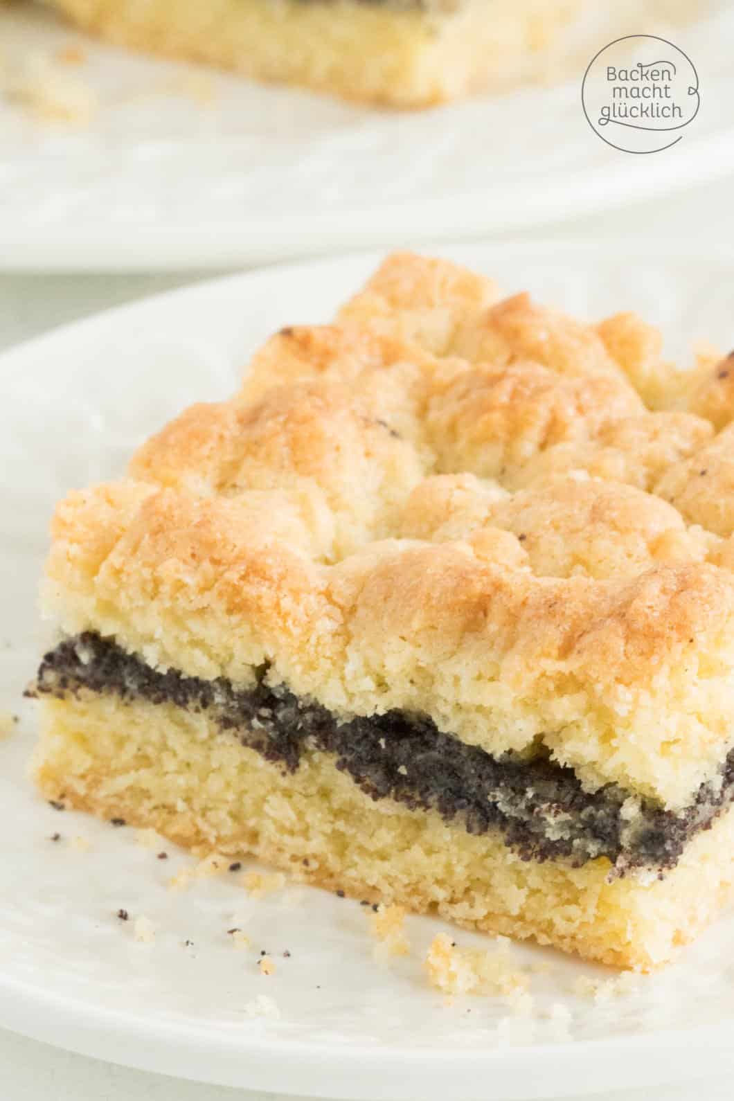 Schneller Mohnkuchen mit Pudding | Backen macht glücklich