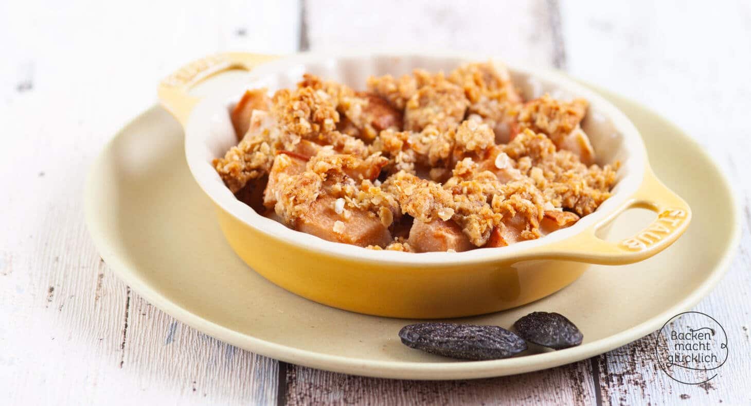 Winter-Crumble mit Tonkabohne | Backen macht glücklich