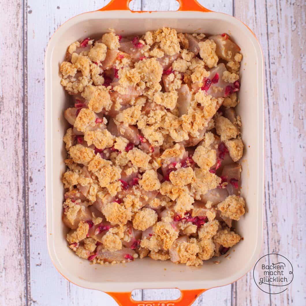 Winter-Crumble mit Tonkabohne | Backen macht glücklich