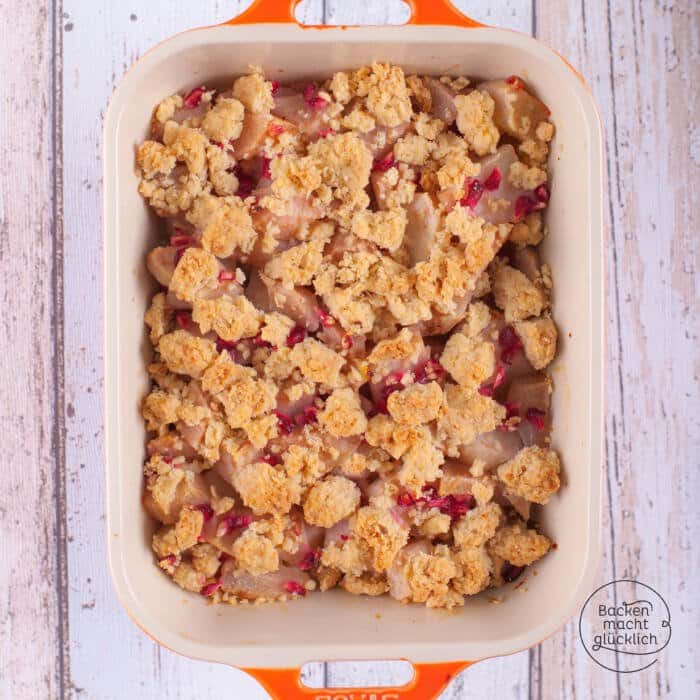 Winter-Crumble mit Tonkabohne | Backen macht glücklich