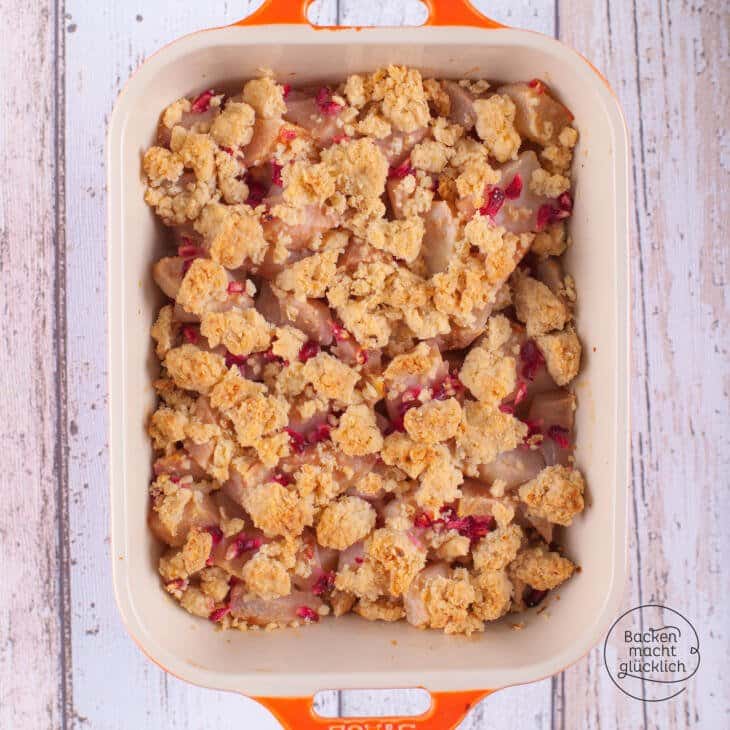 Winter-Crumble mit Tonkabohne | Backen macht glücklich
