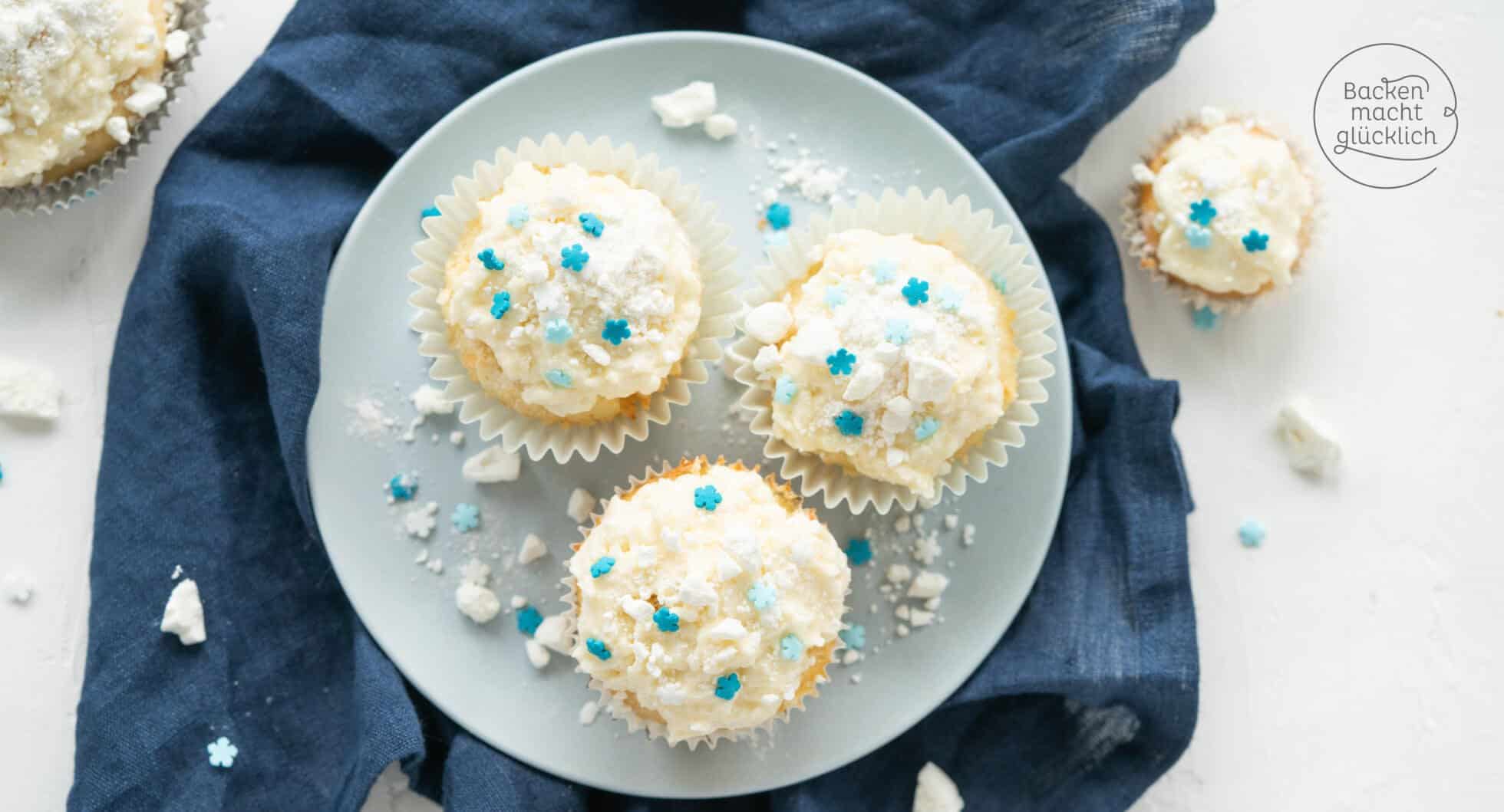 Schneeflocken-Cupcakes | Backen macht glücklich
