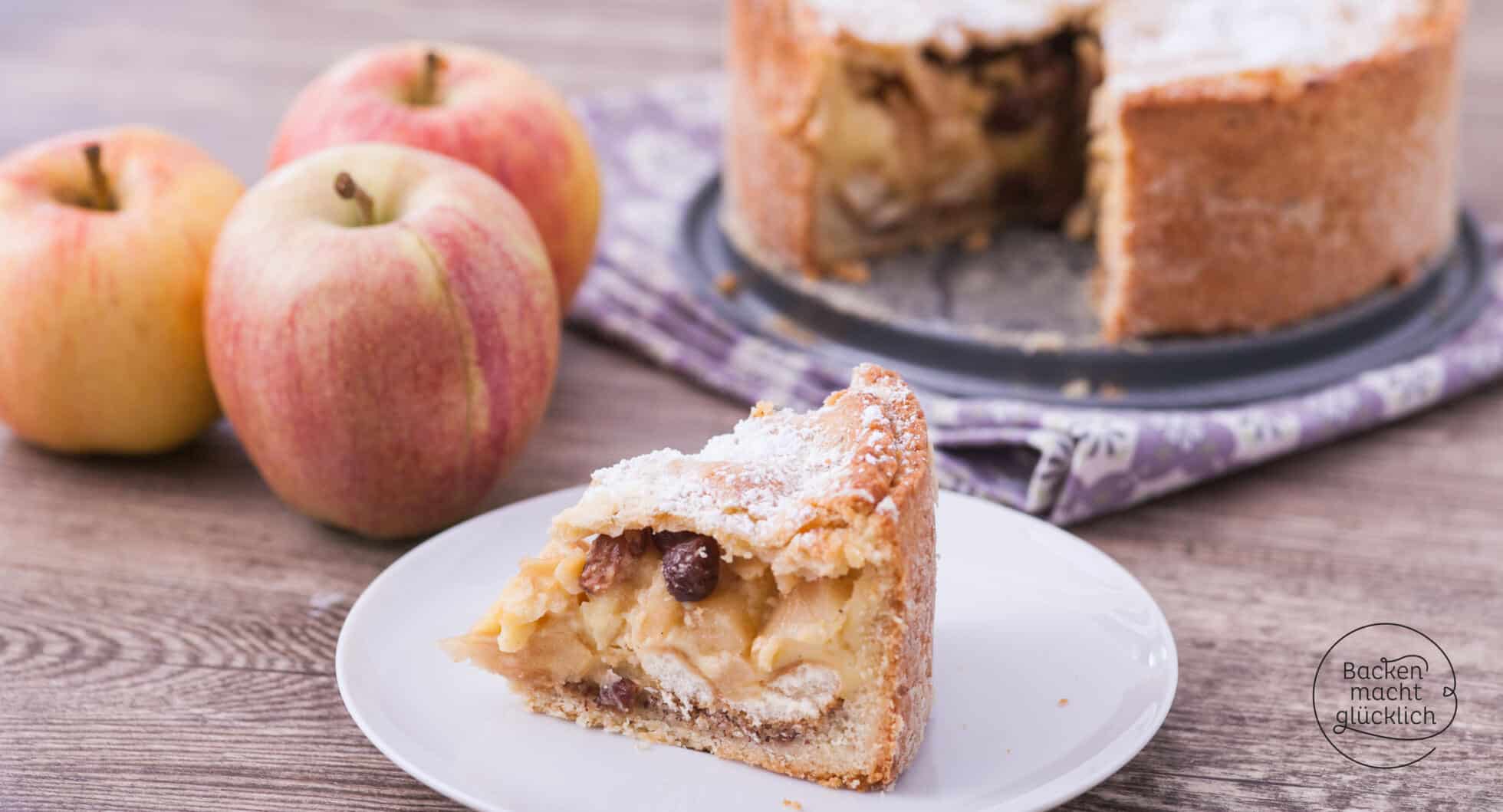Apfelkuchen mit Pudding - Backen macht glücklich