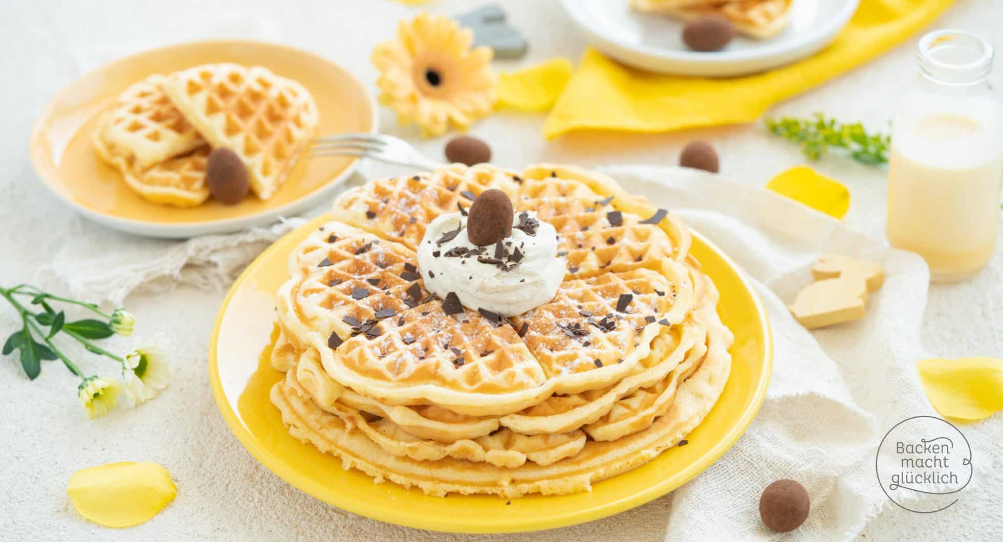 Fluffige Waffeln mit Eierlikör | Backen macht glücklich