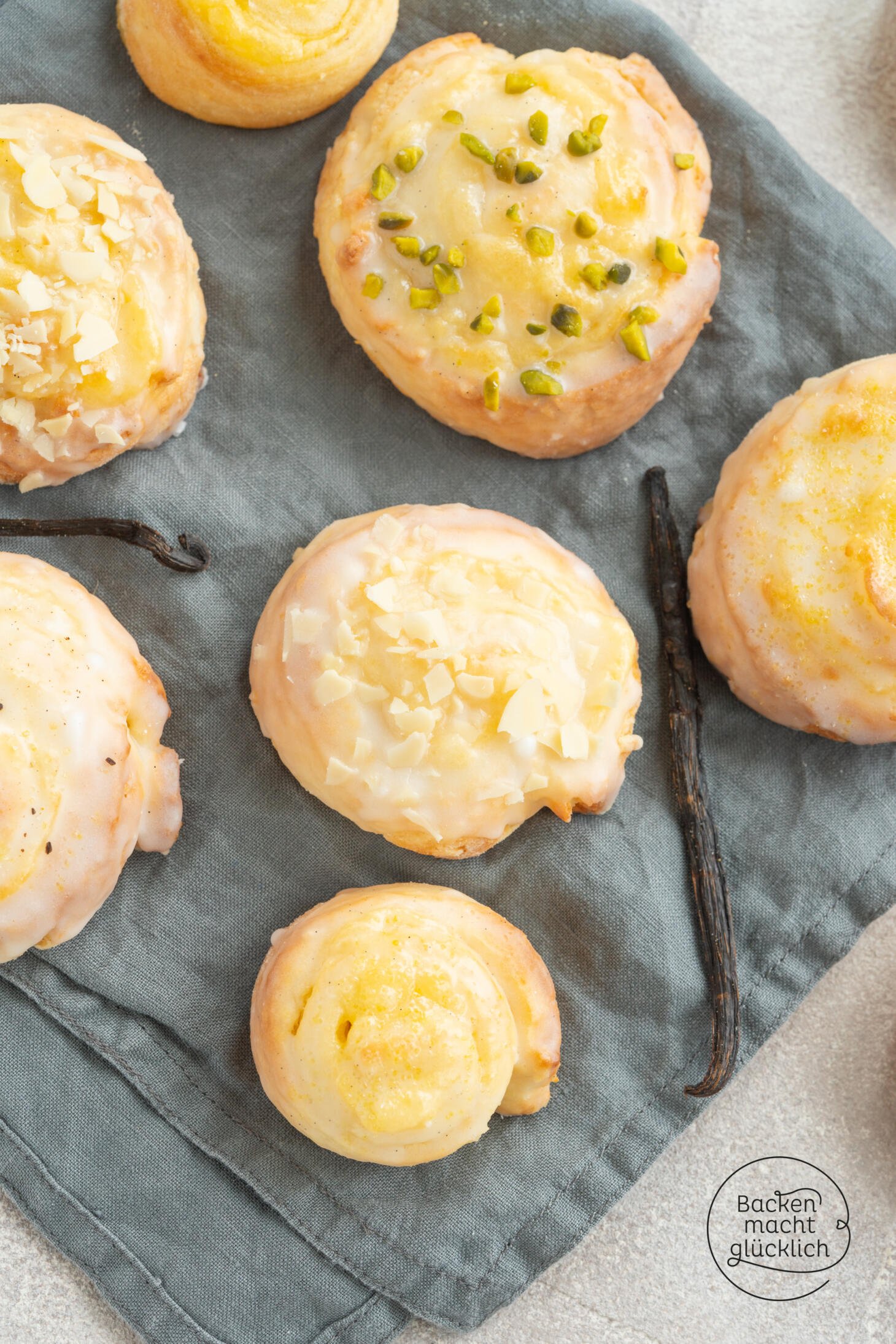 Schnelle Puddingschnecken ohne Hefe | Backen macht glücklich