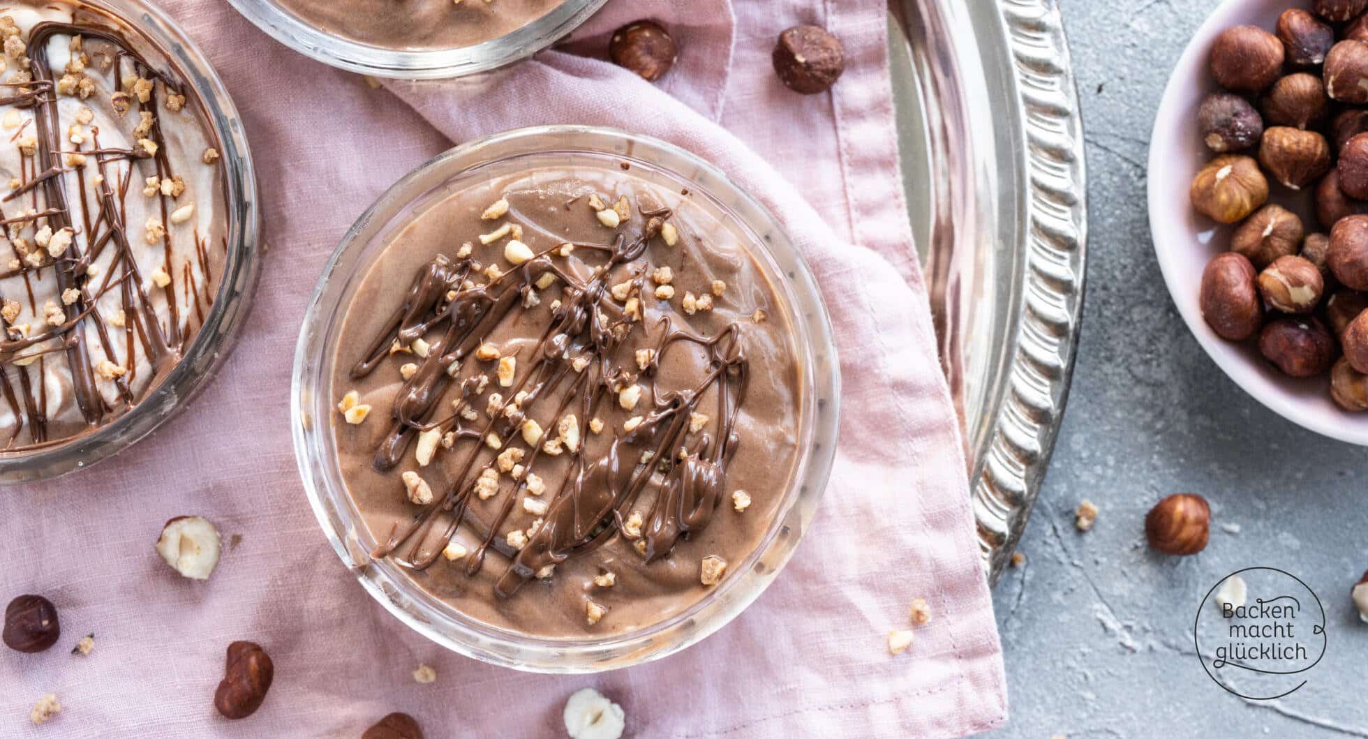 Schnelles Nougat-Dessert aus 3 Zutaten | Backen macht glücklich