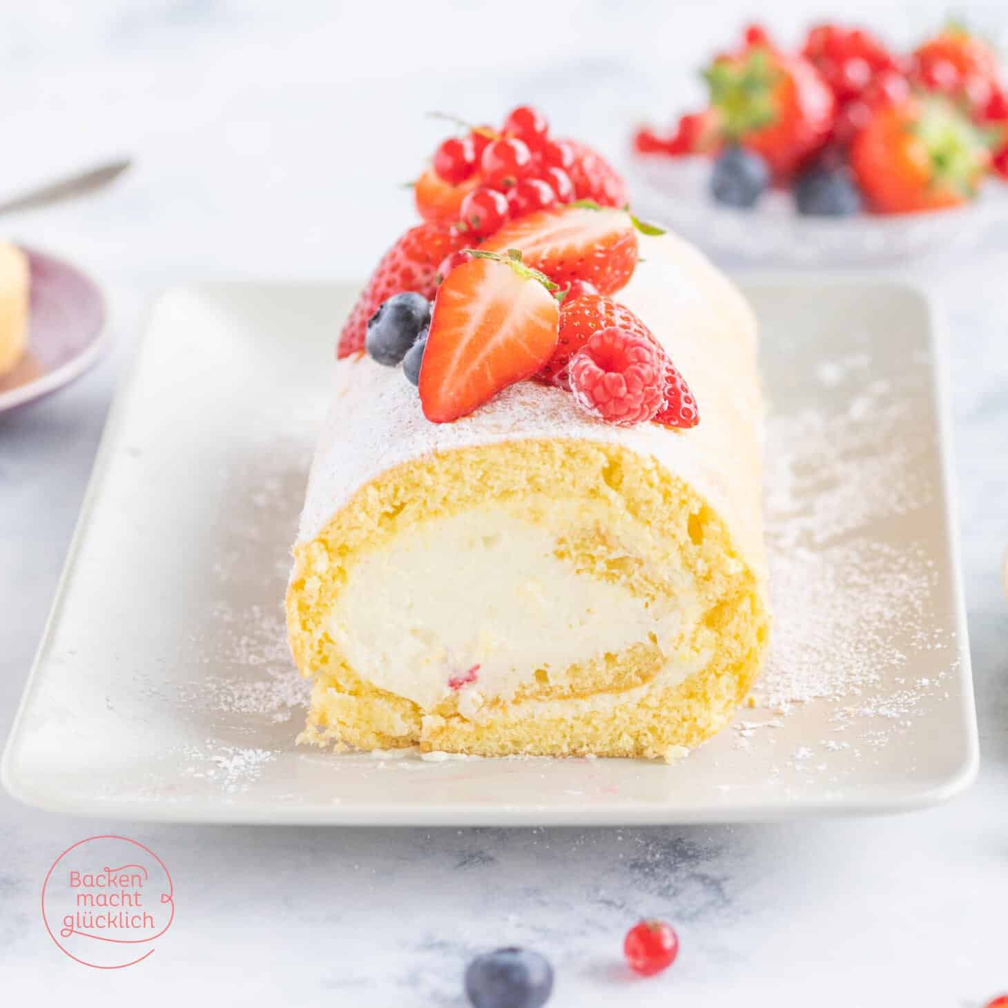 Biskuitrolle | Backen macht glücklich