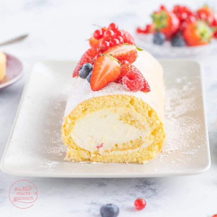 Biskuitrolle | Backen macht glücklich