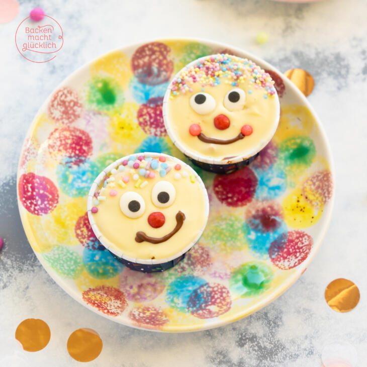 Einfache, saftige Clown-Muffins | Backen macht glücklich