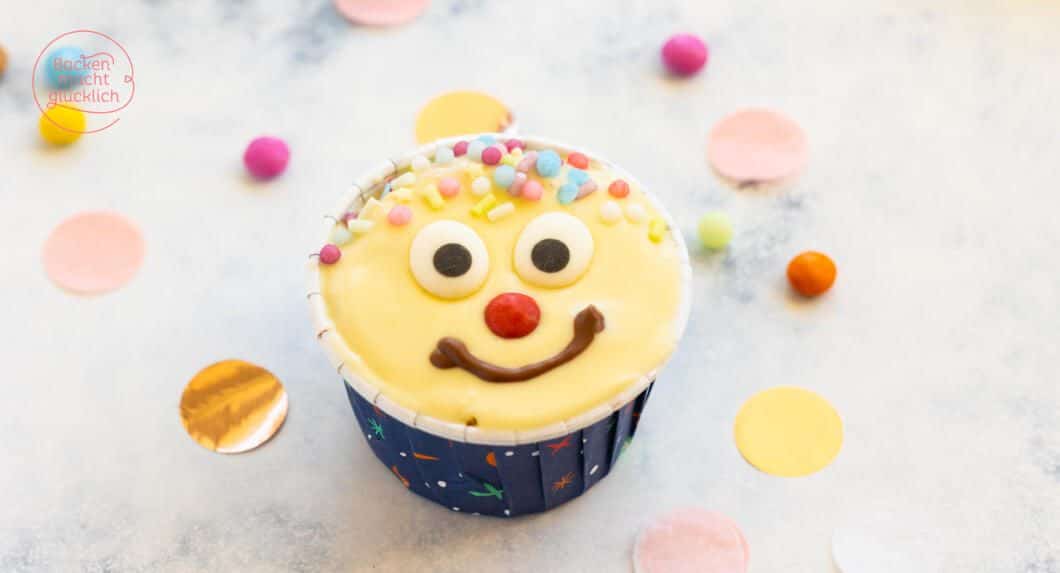 Einfache, saftige Clown-Muffins | Backen macht glücklich