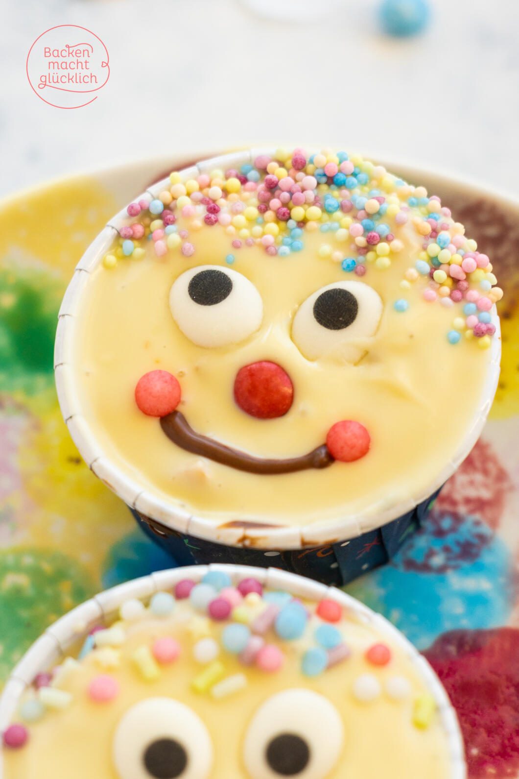 Einfache, saftige Clown-Muffins | Backen macht glücklich
