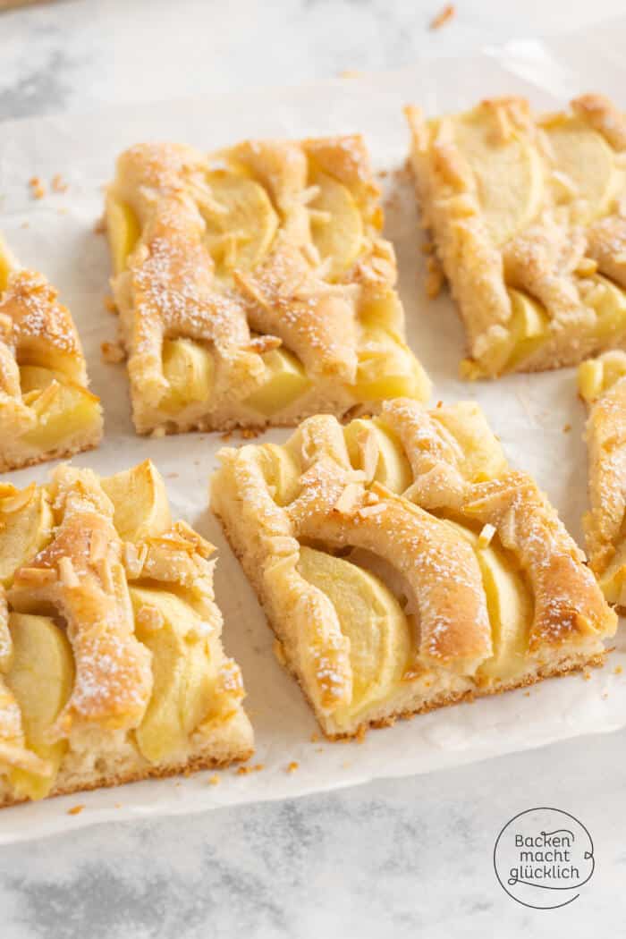 Veganer Apfelkuchen vom Blech