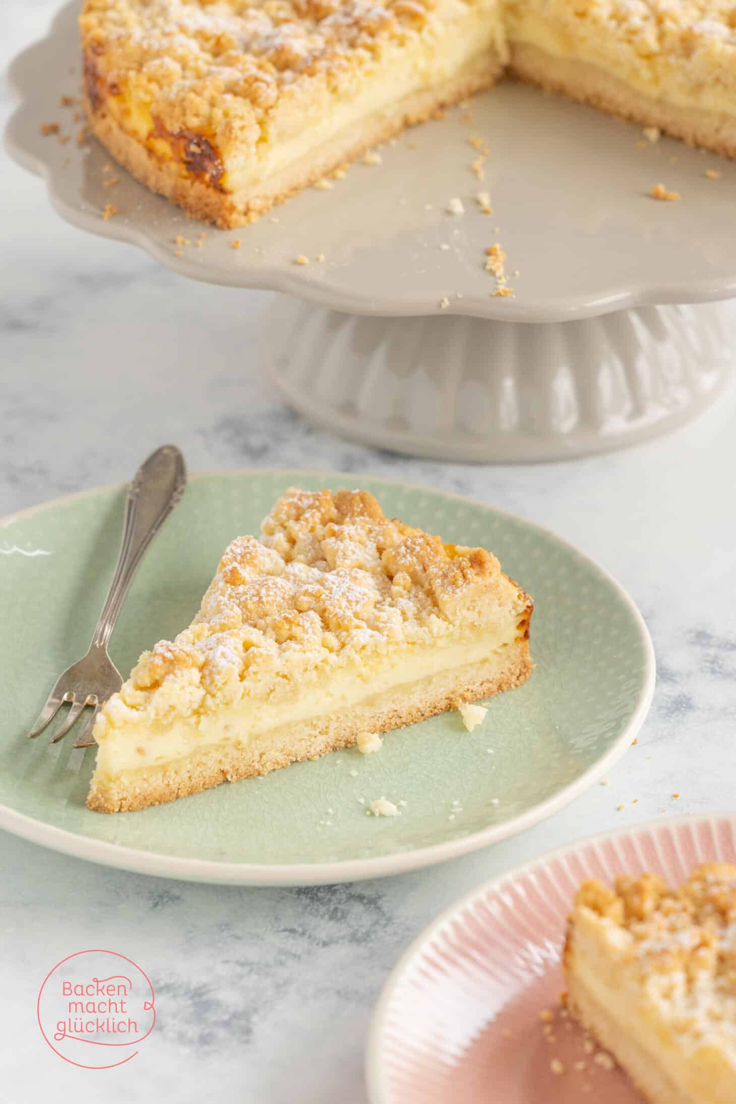 Streuselkuchen mit Pudding | Backen macht glücklich