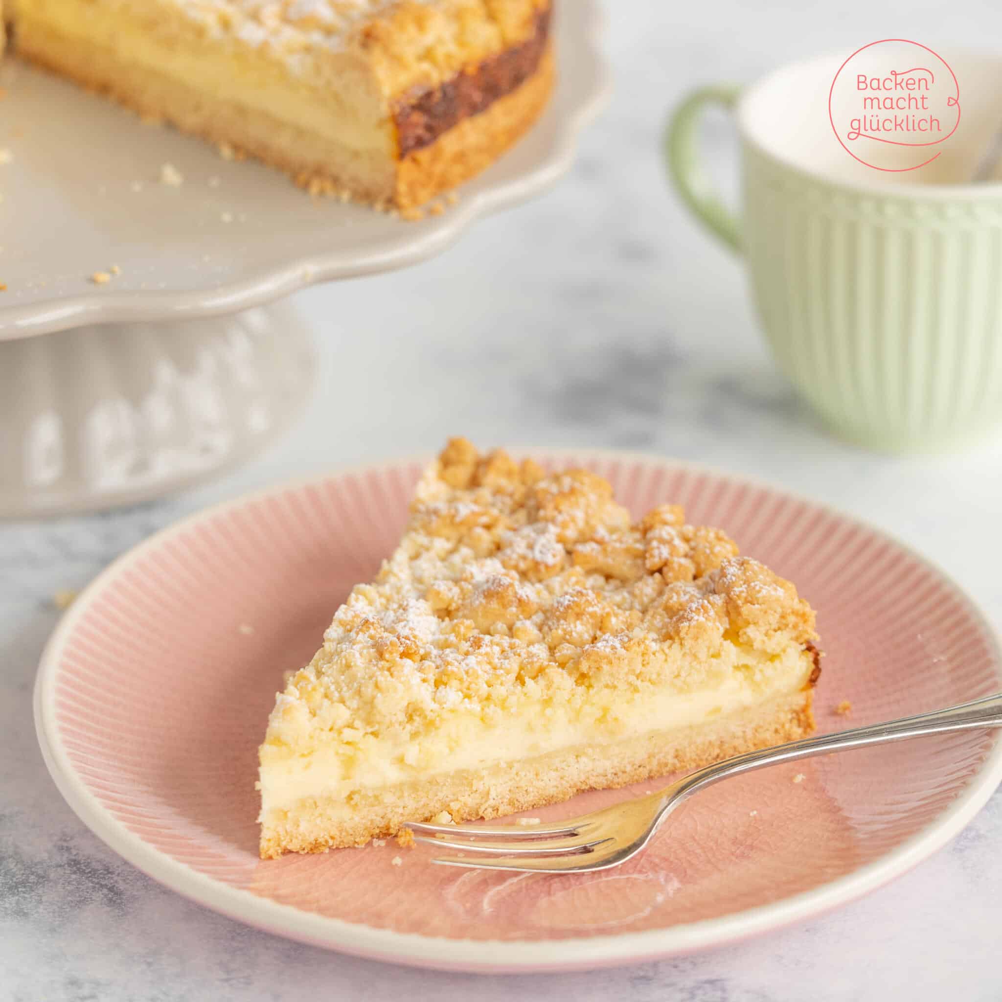 Streuselkuchen mit Pudding | Backen macht glücklich