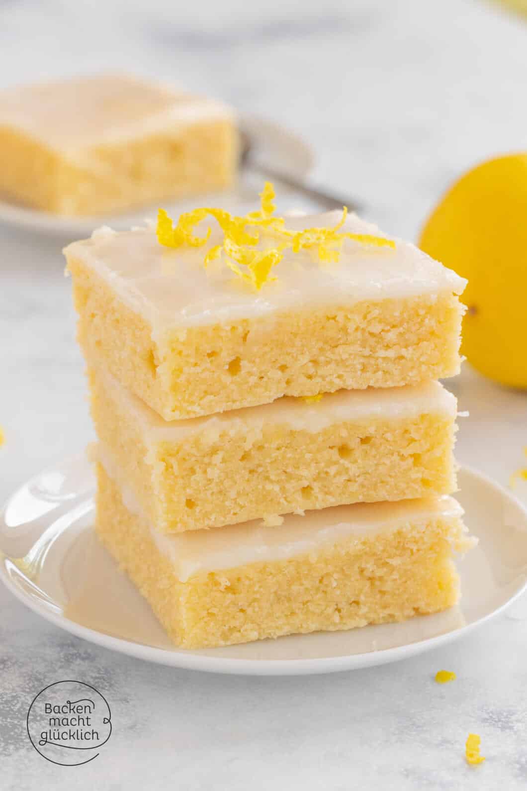 Zitronen-Brownies | Backen macht glücklich