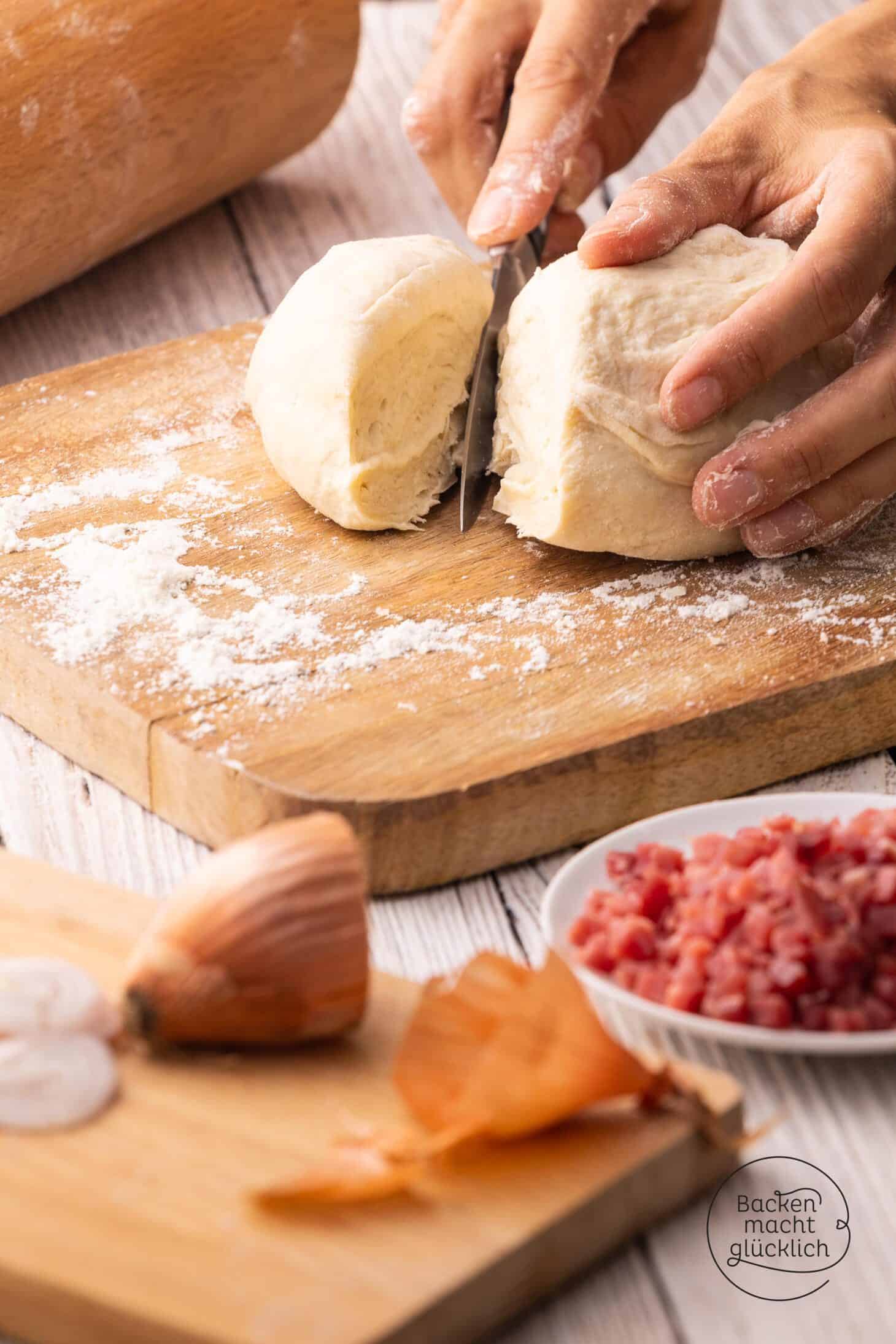 Flammkuchenteig: einfach & schnell | Backen macht glücklich