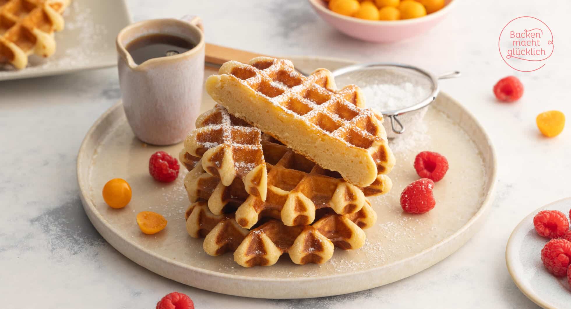 Waffeln mit Hefeteig | Backen macht glücklich