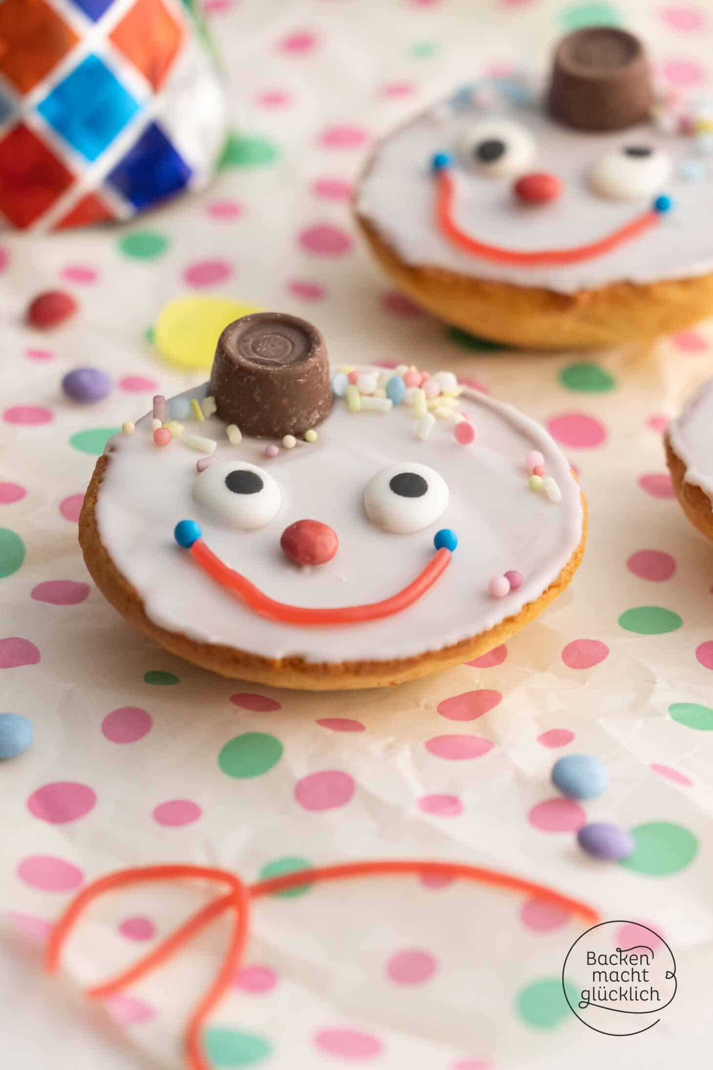 Clown-Amerikaner für Fasching | Backen macht glücklich