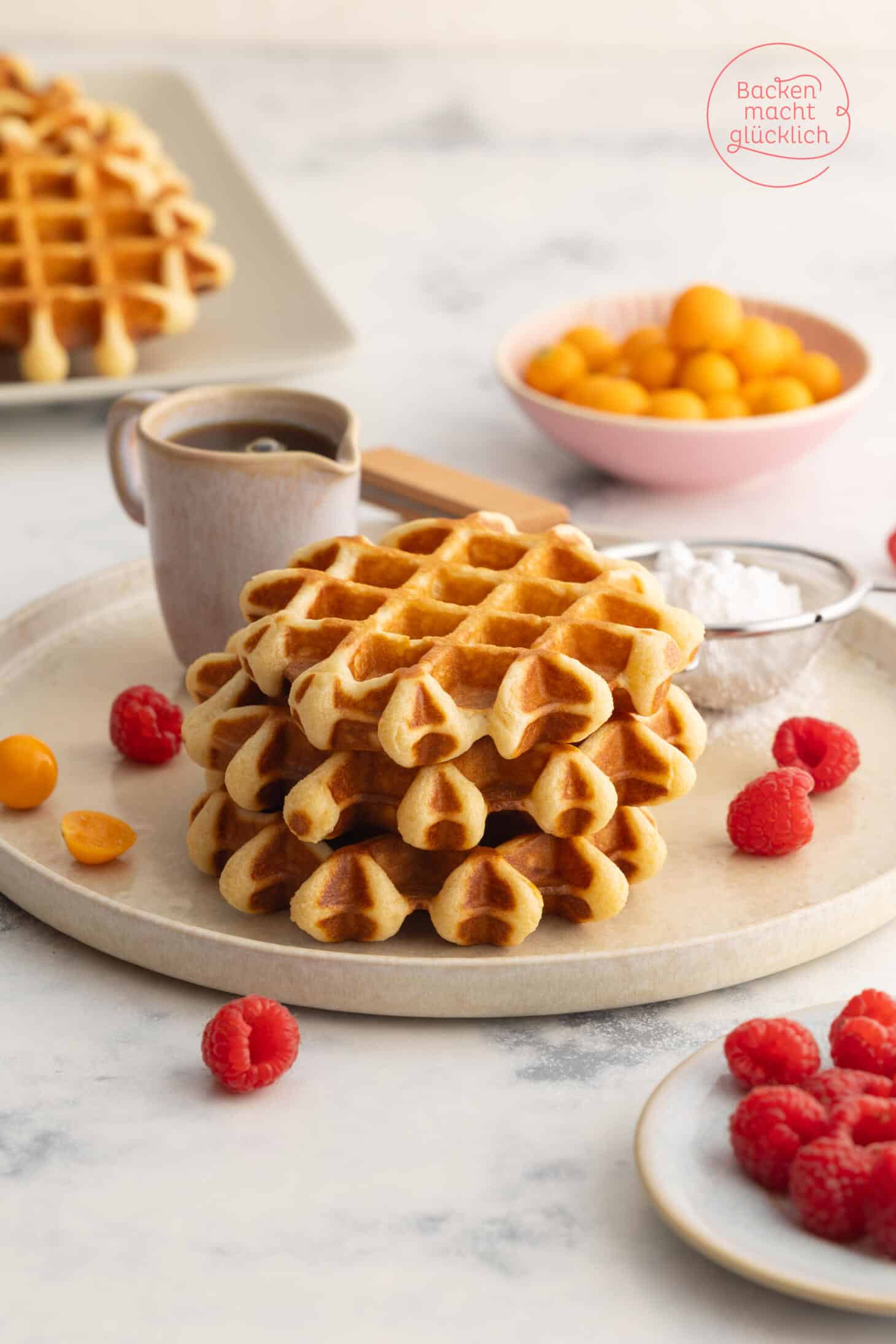 Waffeln mit Hefeteig | Backen macht glücklich