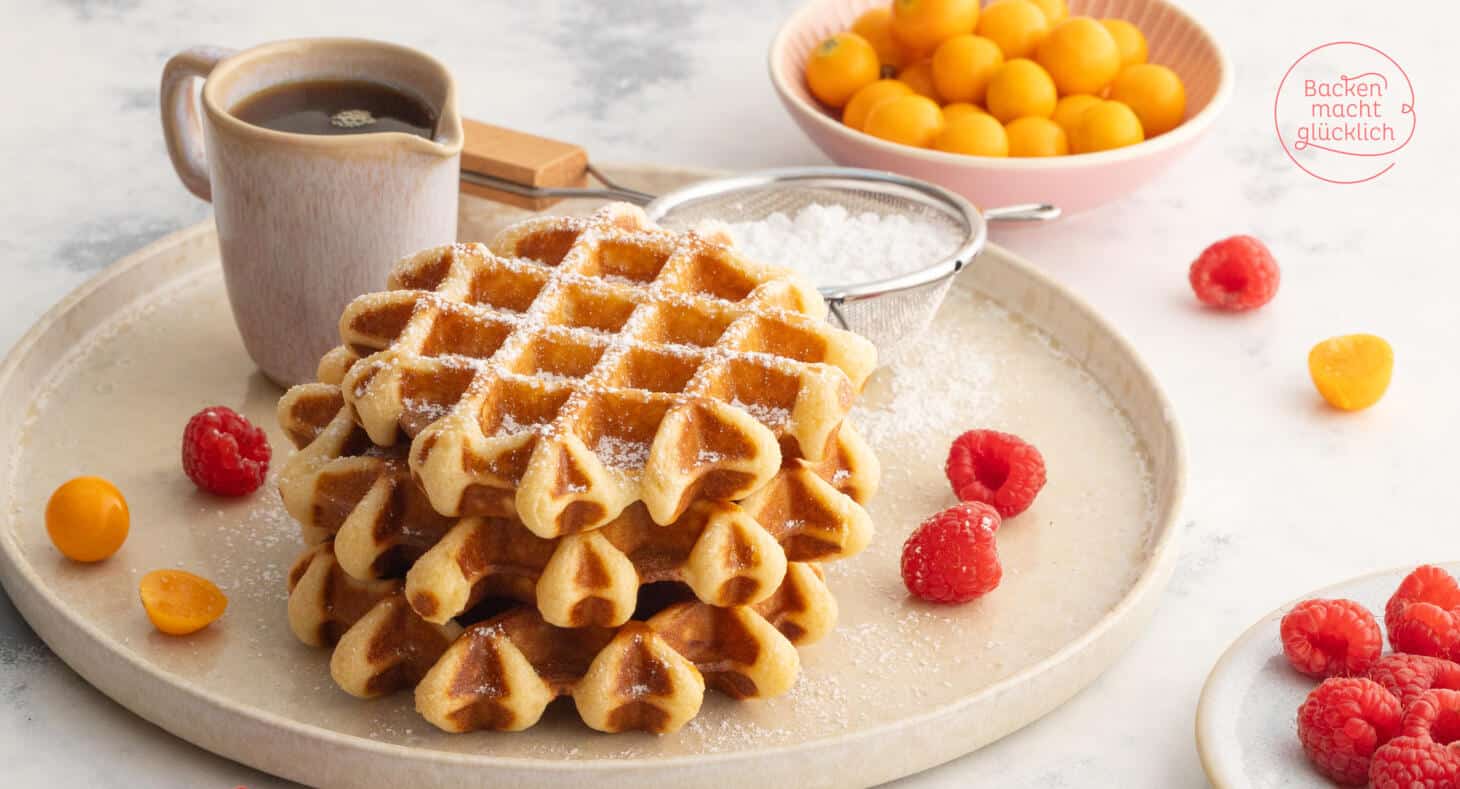 Waffeln mit Hefeteig | Backen macht glücklich