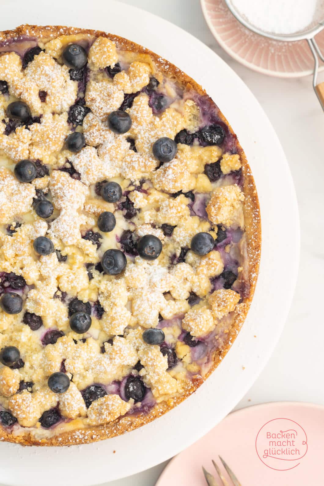 Blaubeer-Käsekuchen mit Streuseln | Backen macht glücklich