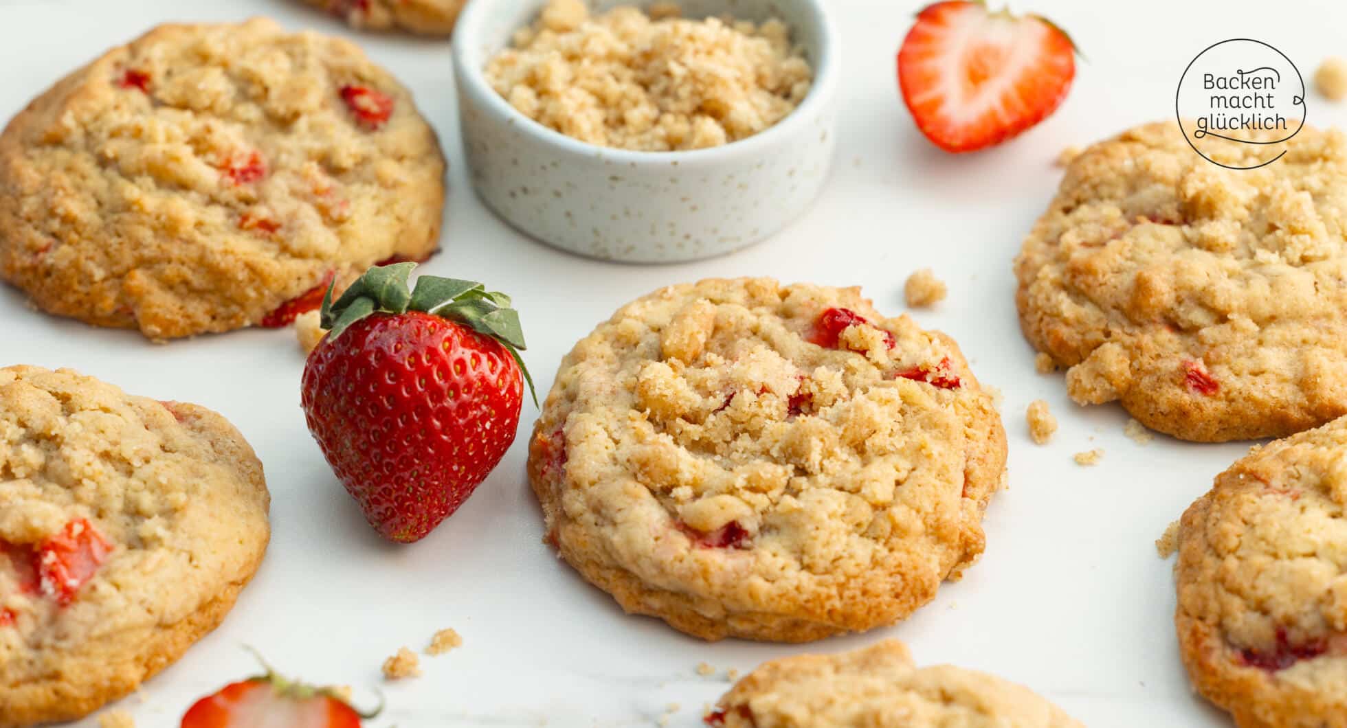 Erdbeer-Cookies | Backen macht glücklich