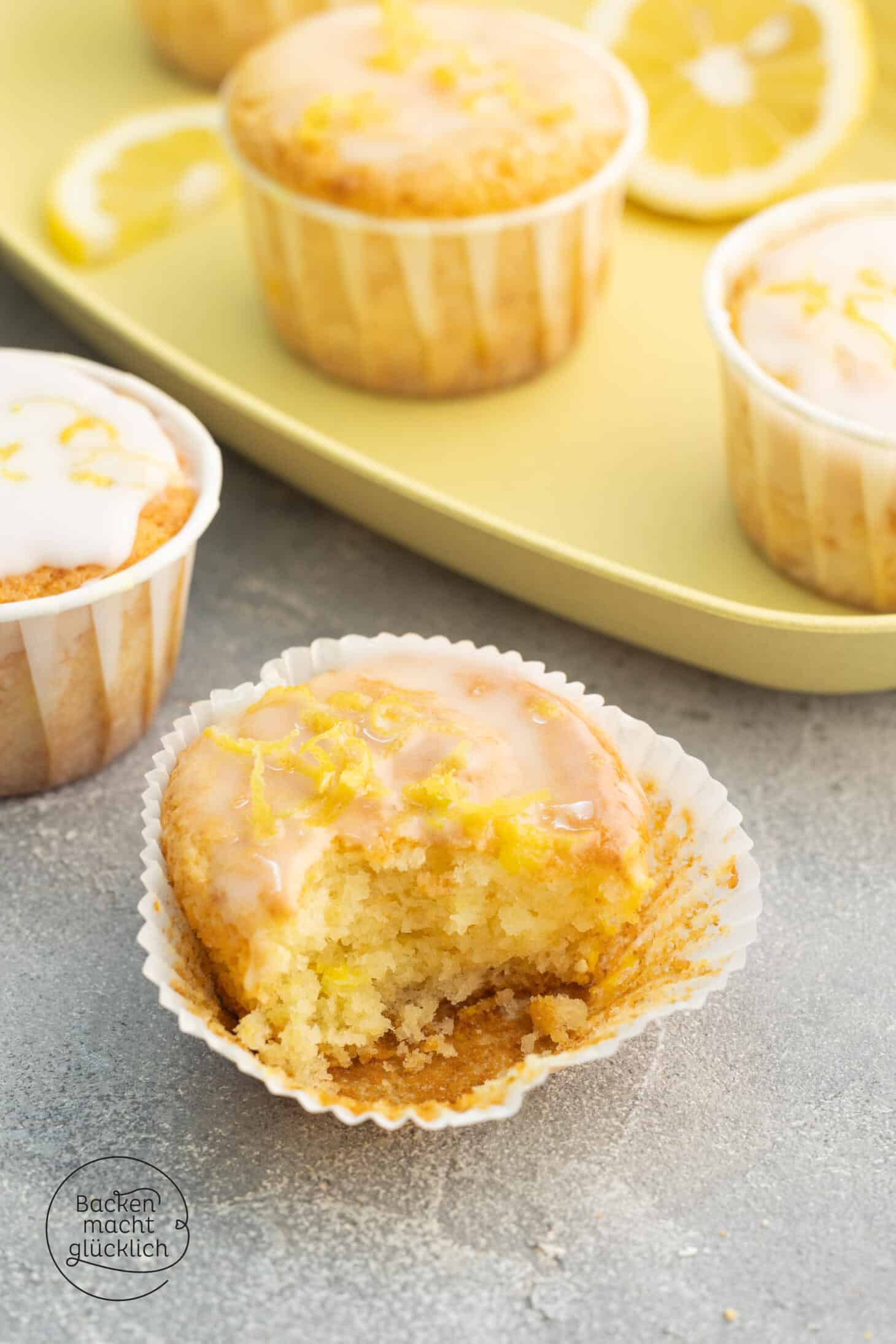 Vegane Zitronenmuffins | Backen macht glücklich