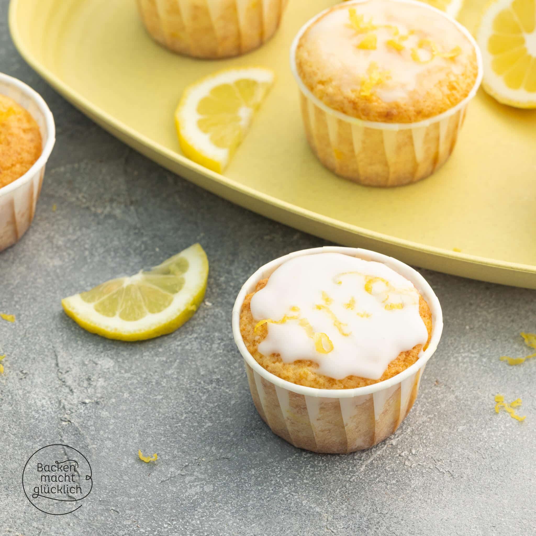 Vegane Zitronenmuffins | Backen macht glücklich
