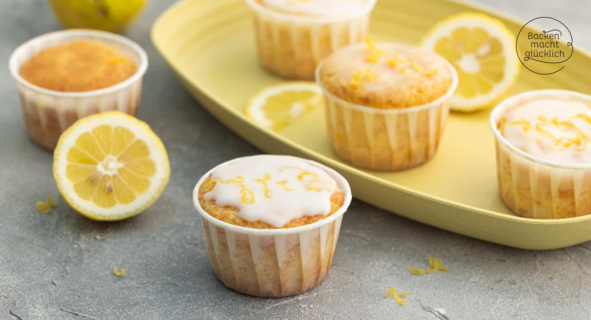 Vegane Zitronenmuffins | Backen macht glücklich
