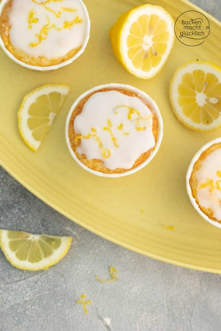Vegane Zitronenmuffins | Backen macht glücklich