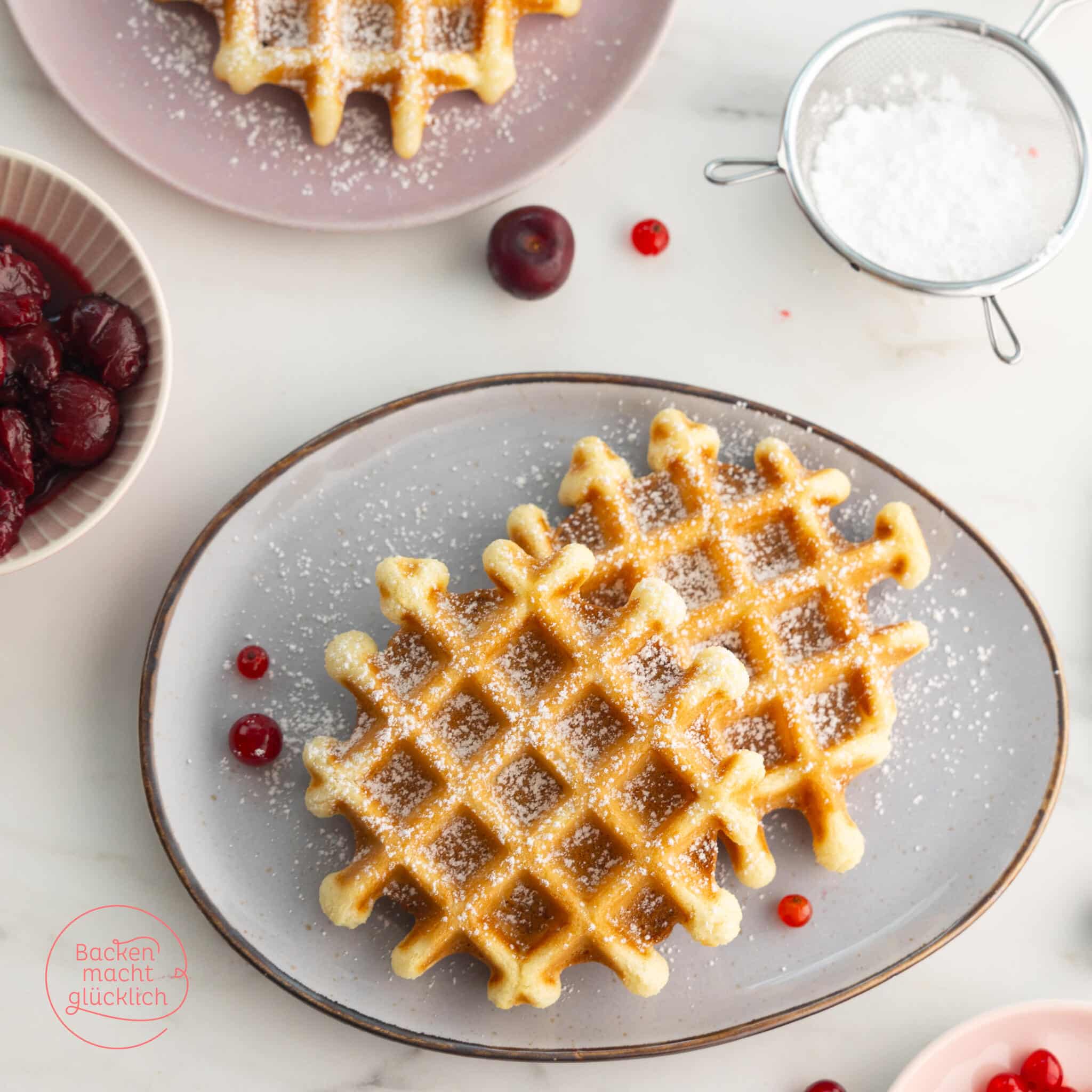 Vegane Waffeln | Backen macht glücklich