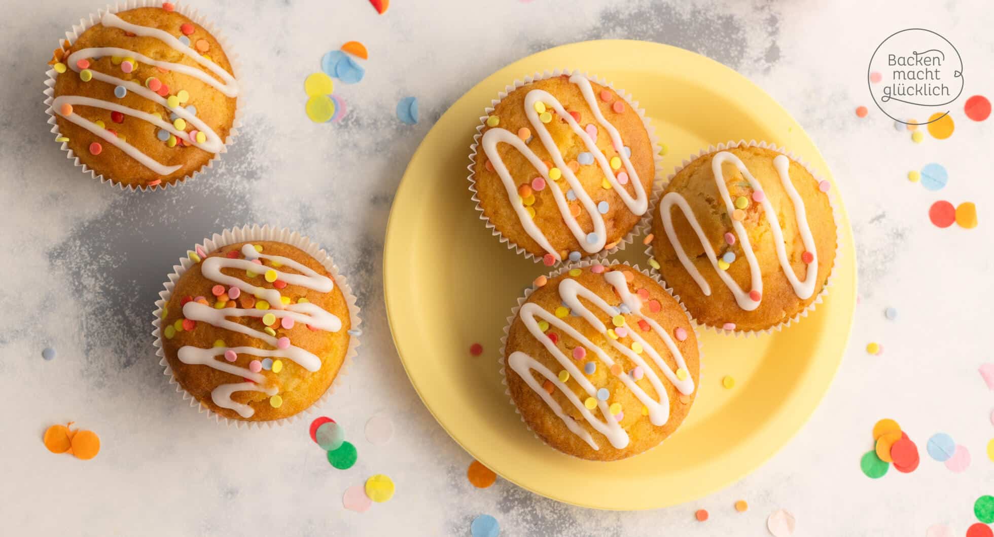 Konfetti-Muffins | Backen macht glücklich